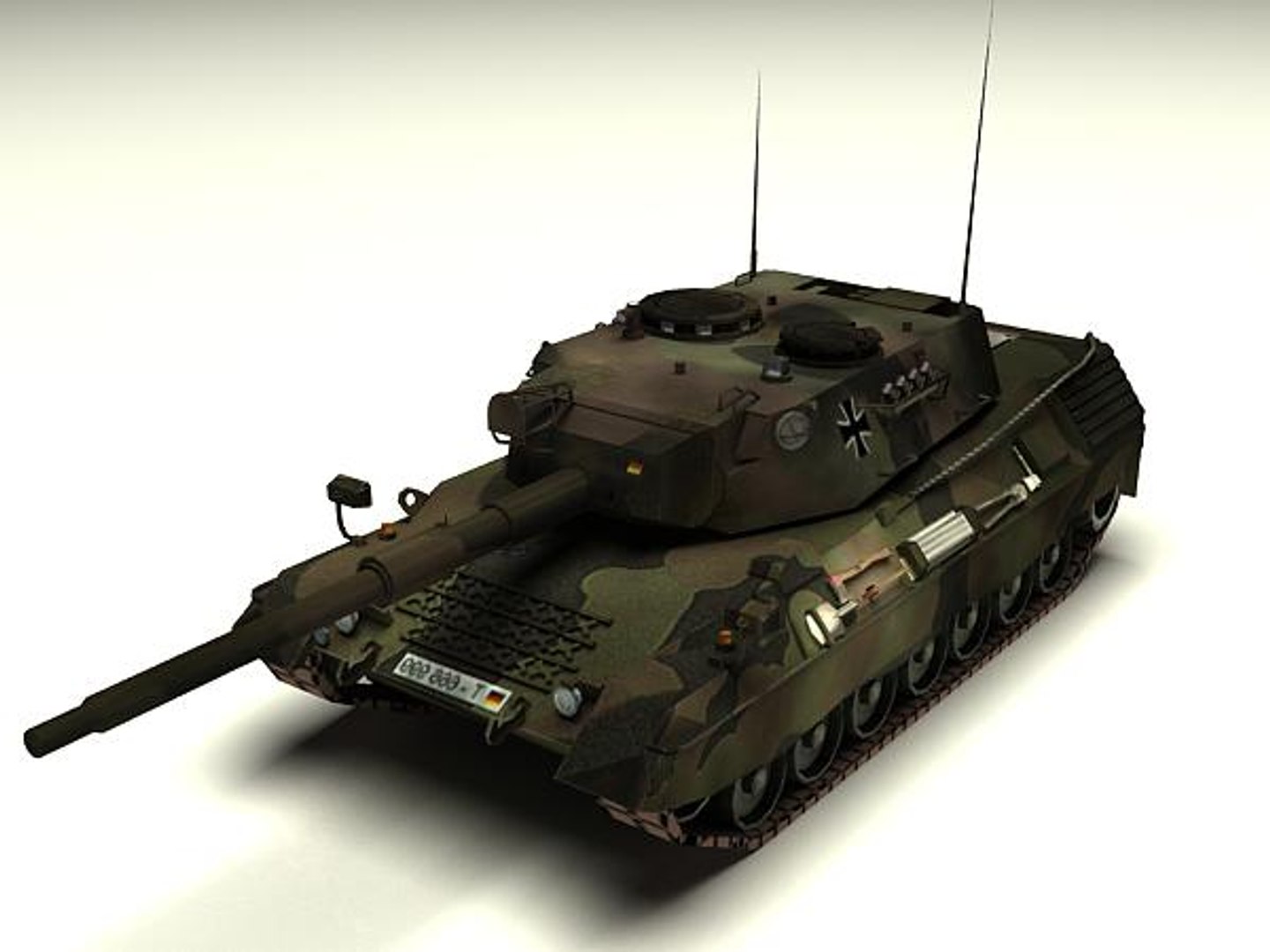 3d Model Of German Leopard 1a3 Battle Tank