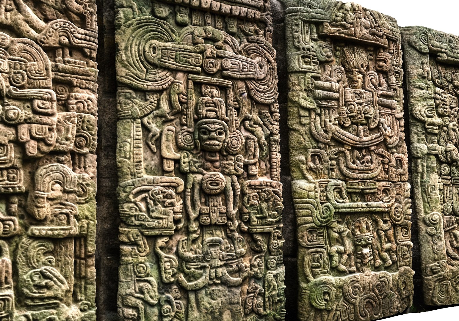 3D Model Walls Of Ancient Mayan Architecture Pack 4 - TurboSquid 2066447