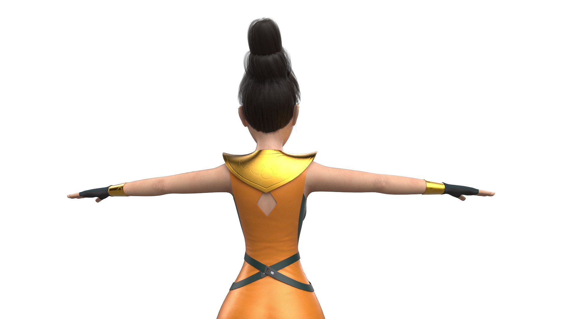 Semi-Realistic Warrior Girl Feng Huo Without RIG 3D - TurboSquid 2274421