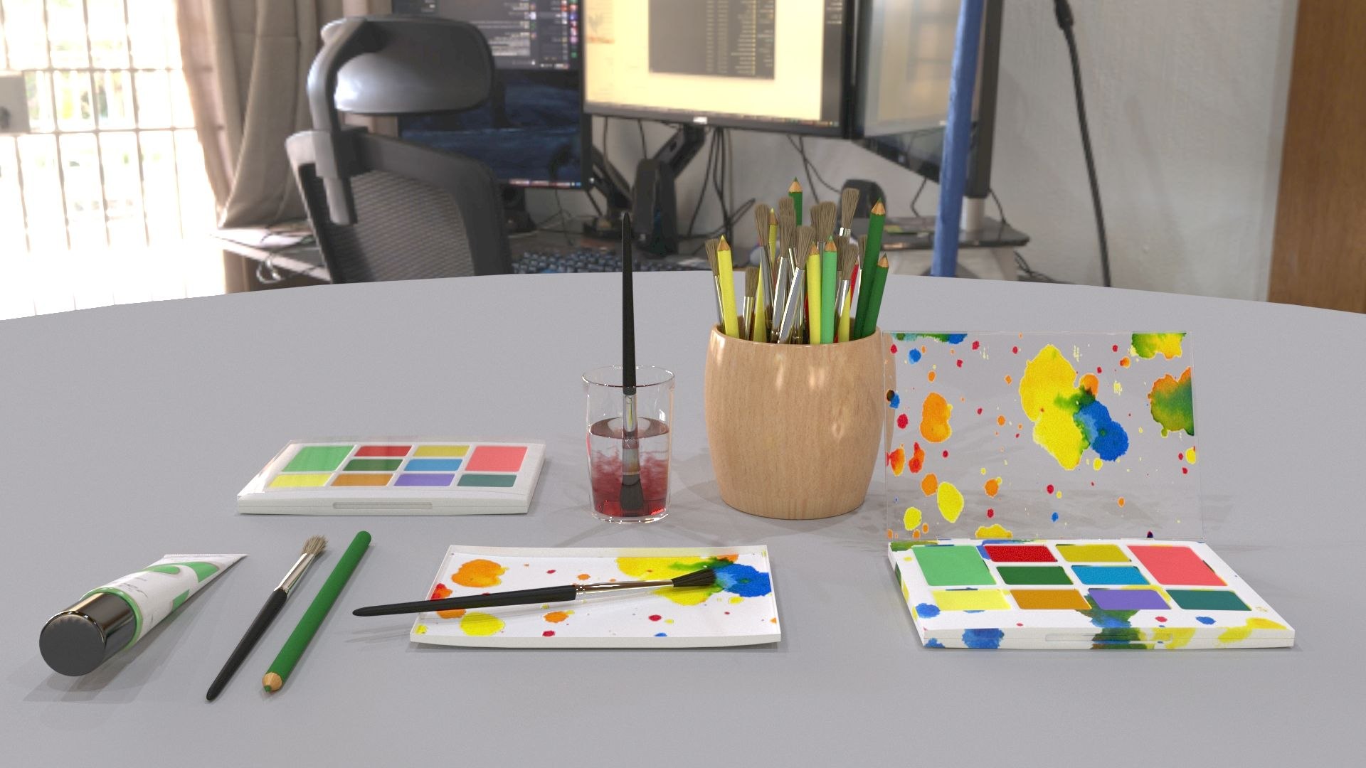 Painting Set 3D - TurboSquid 2162462