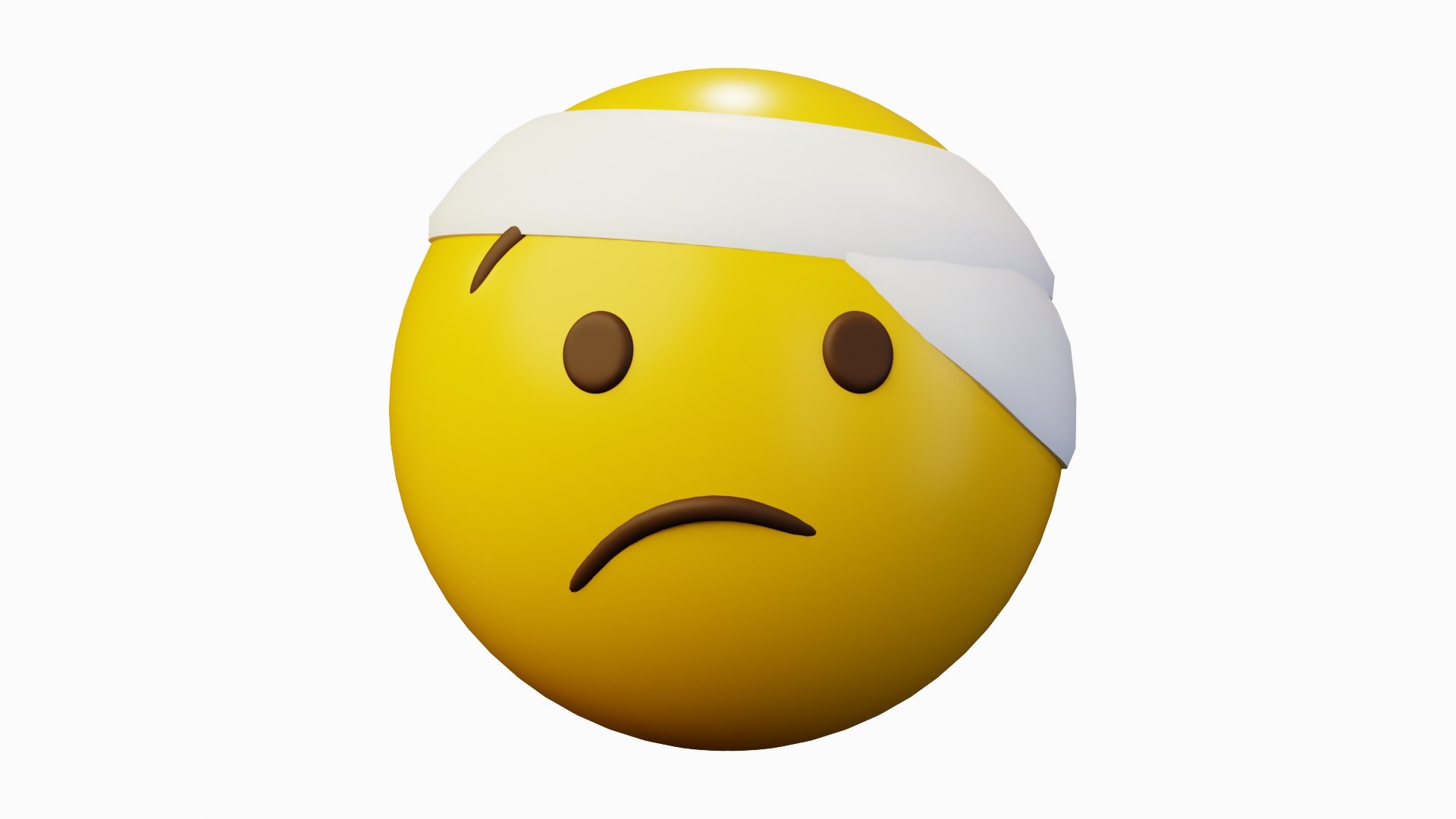 3D Model Bandage Head Emoticon Emoji Or Smiley - TurboSquid 2212141