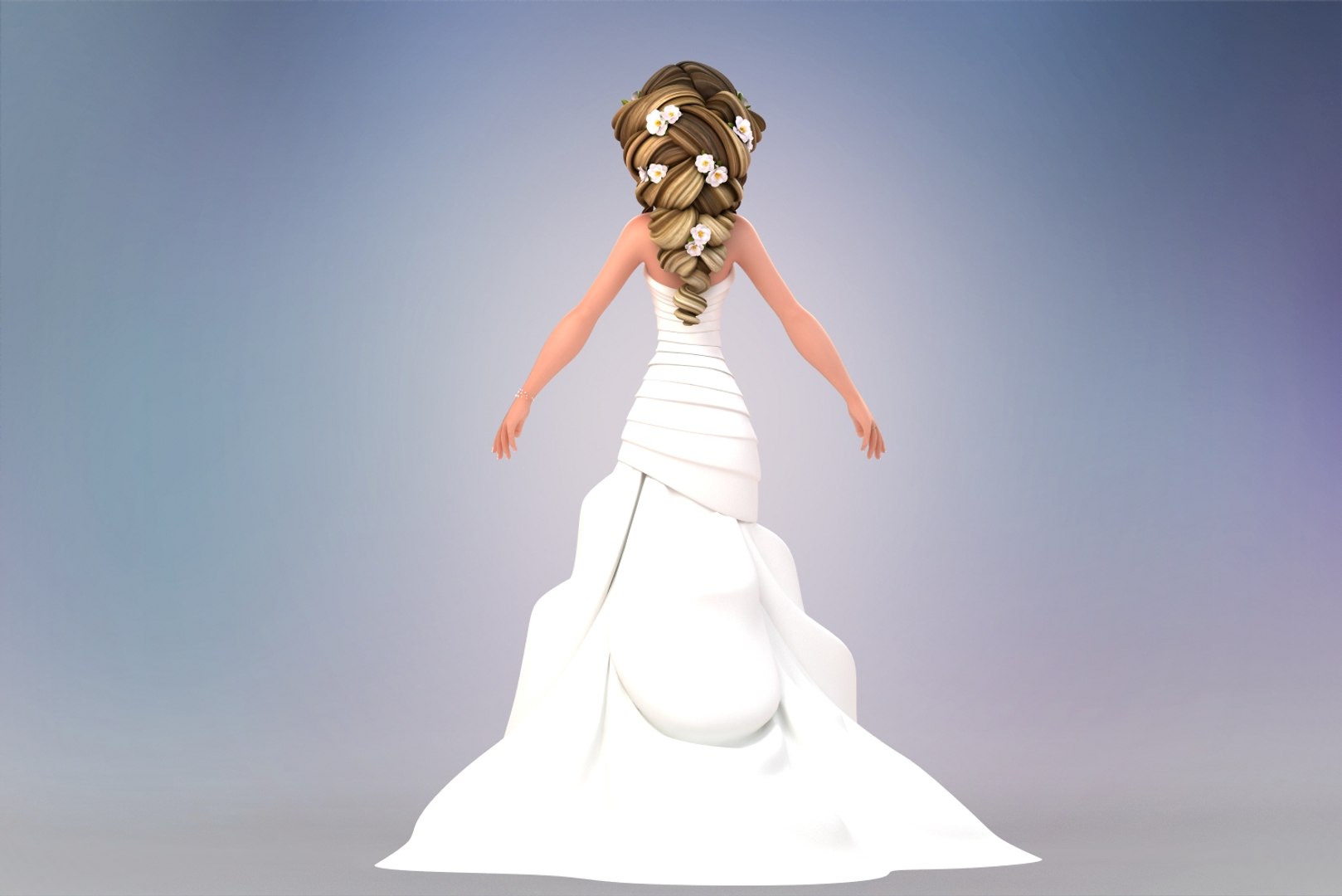 3D model cartoon bride - TurboSquid 1369136
