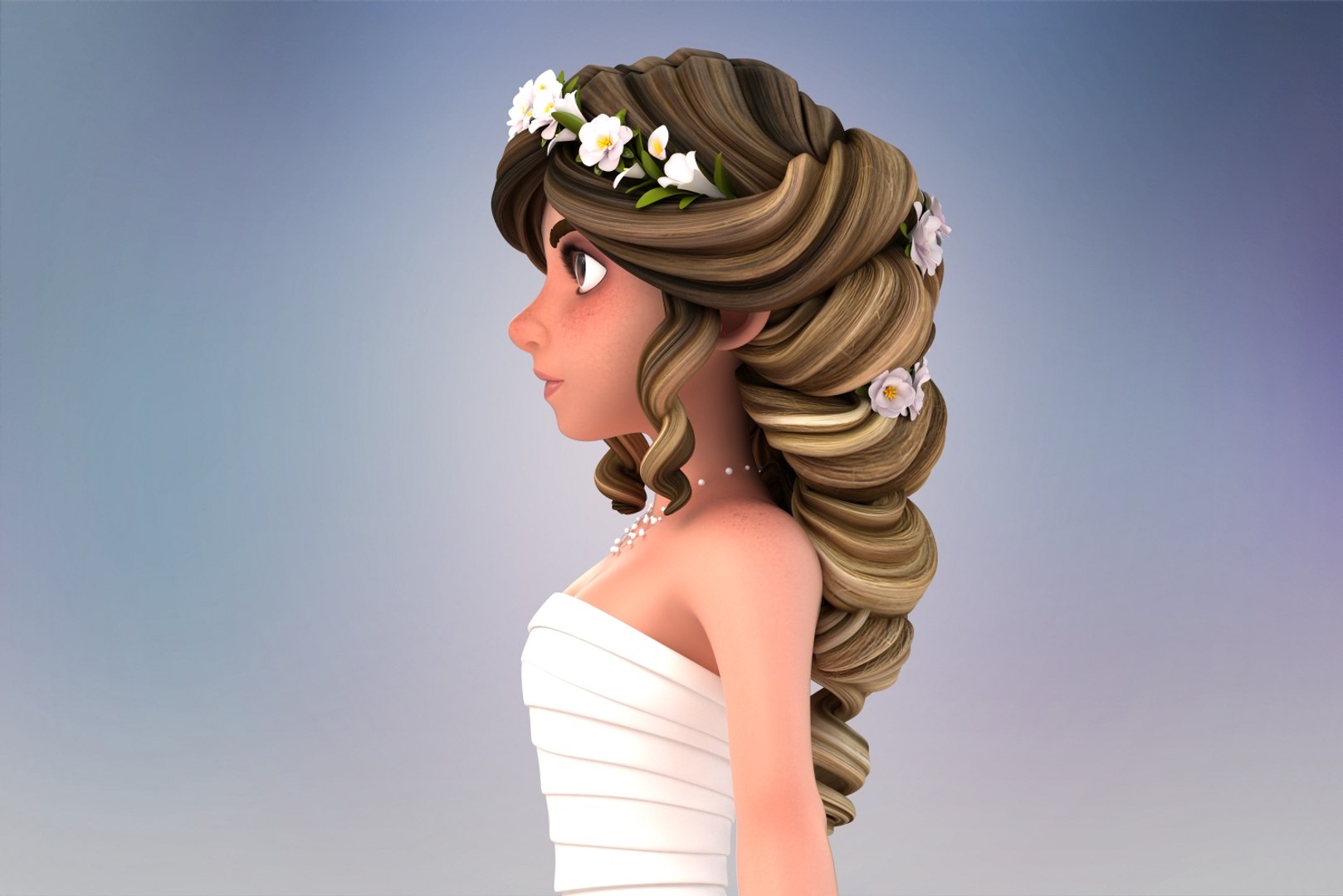 3D model cartoon bride - TurboSquid 1369136
