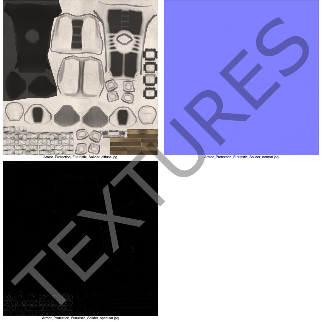 Futuristic Solider Armor 3d Model