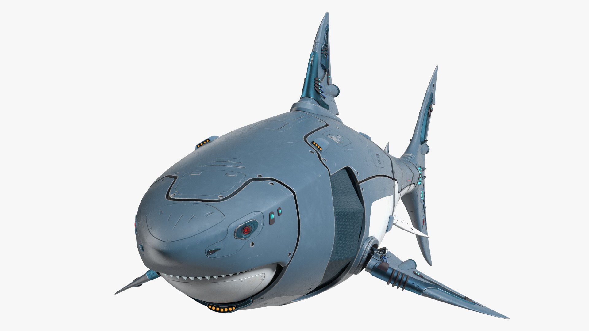 3D Futuristic Shark Robot - TurboSquid 2199207