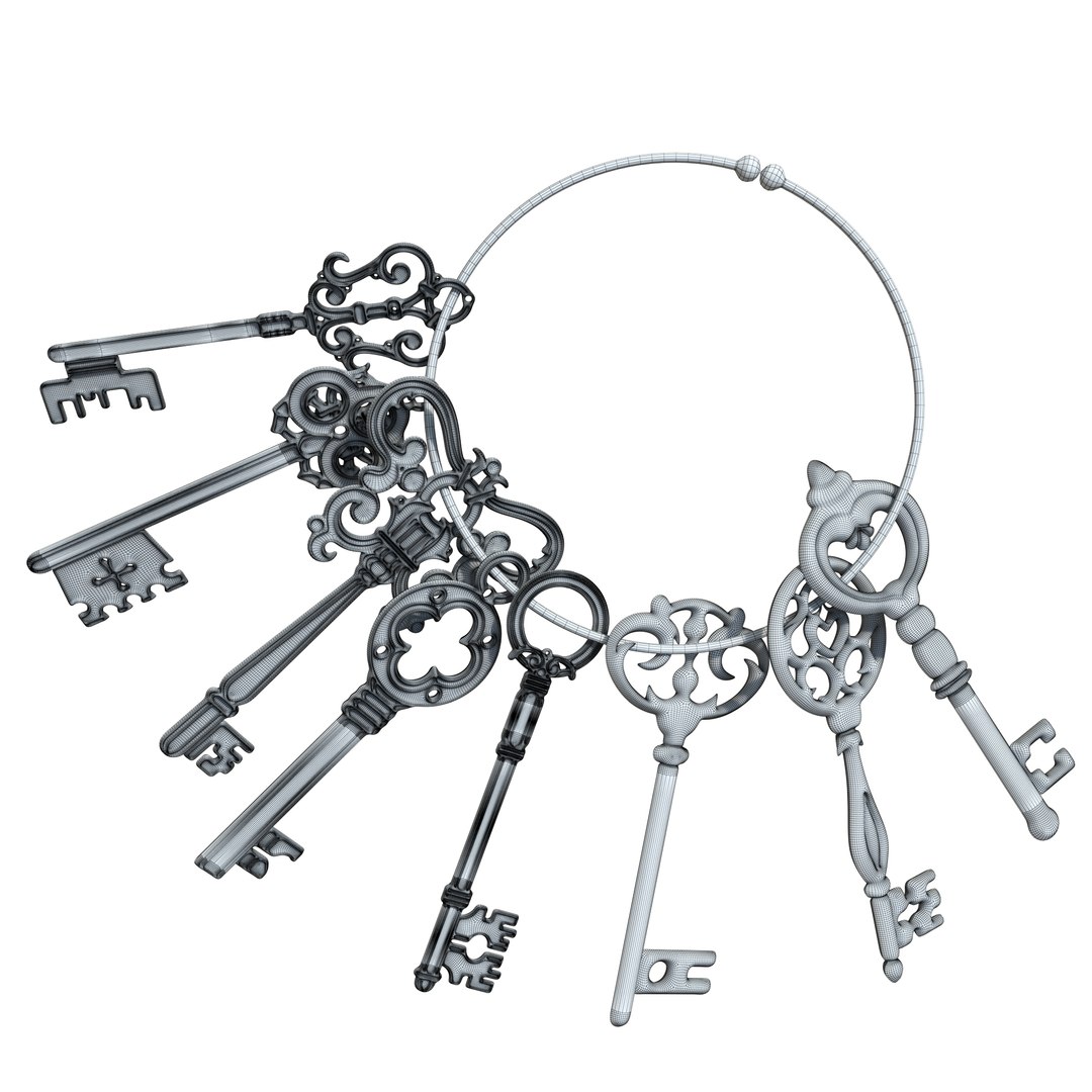 3D 60 Vintage Key 3D Model Vol 3 - TurboSquid 2383671