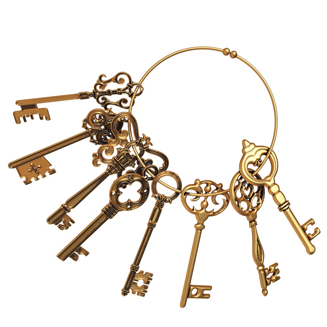 3D 60 Vintage Key 3D Model Vol 3 - TurboSquid 2383671