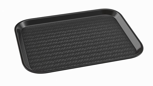 3D Plastic Fast Food Tray Black model - TurboSquid 1950860