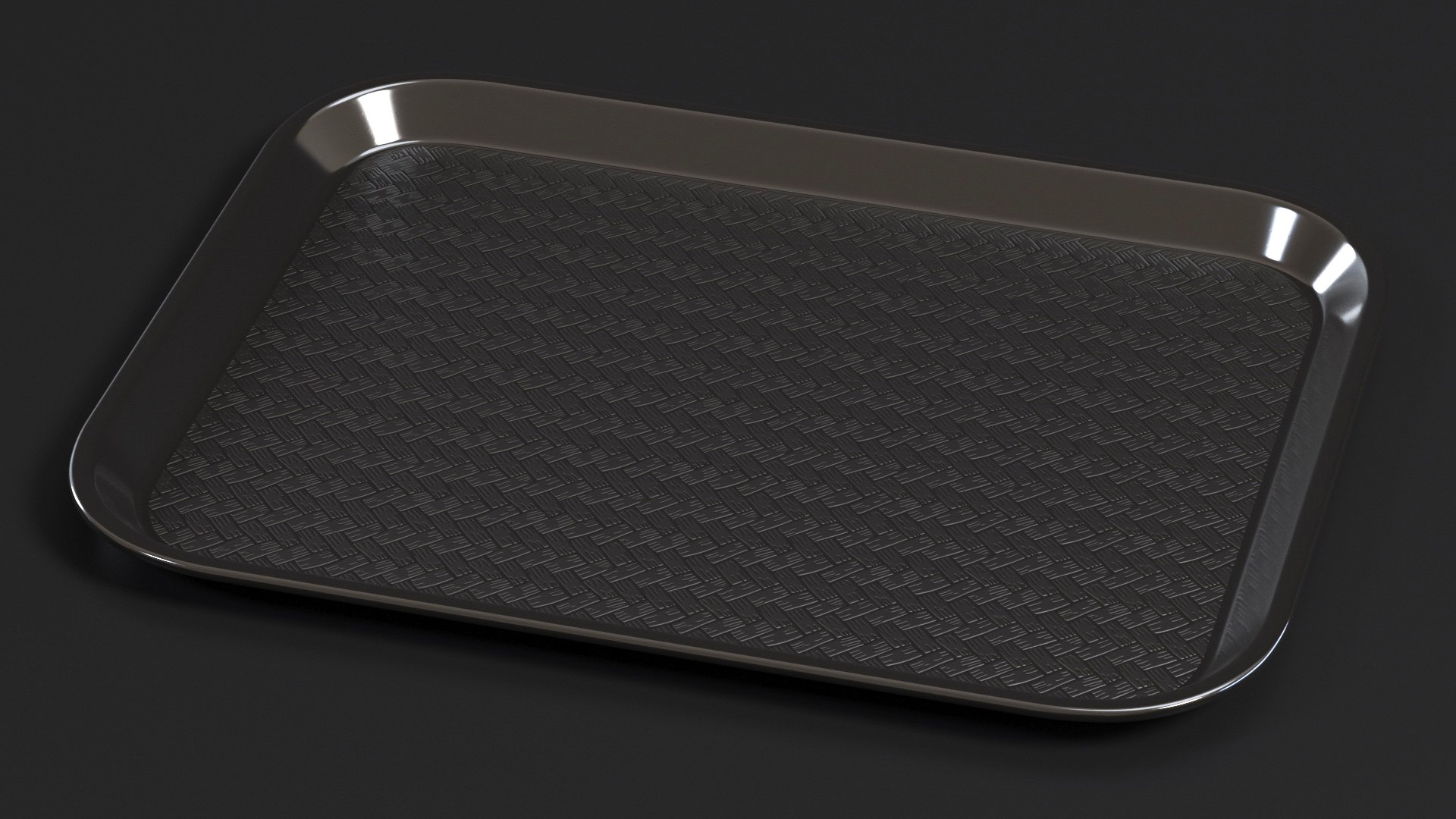 3D Plastic Fast Food Tray Black Model - TurboSquid 1950860