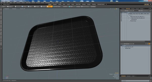 3D Plastic Fast Food Tray Black model - TurboSquid 1950860