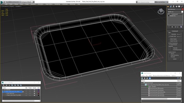 3D Plastic Fast Food Tray Black model - TurboSquid 1950860