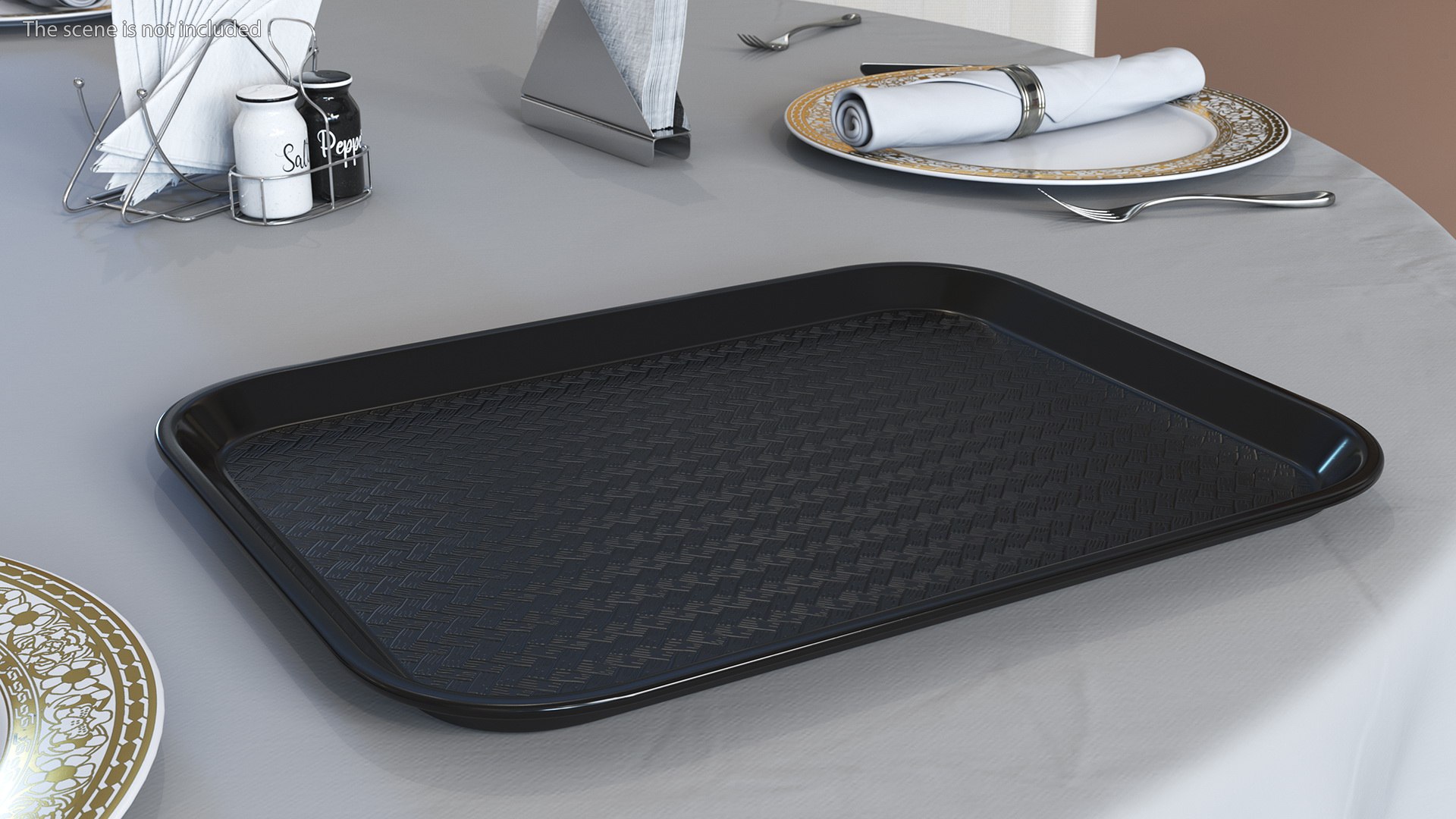 3D Plastic Fast Food Tray Black Model - TurboSquid 1950860