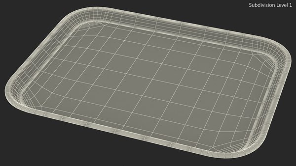 3D Plastic Fast Food Tray Black model - TurboSquid 1950860