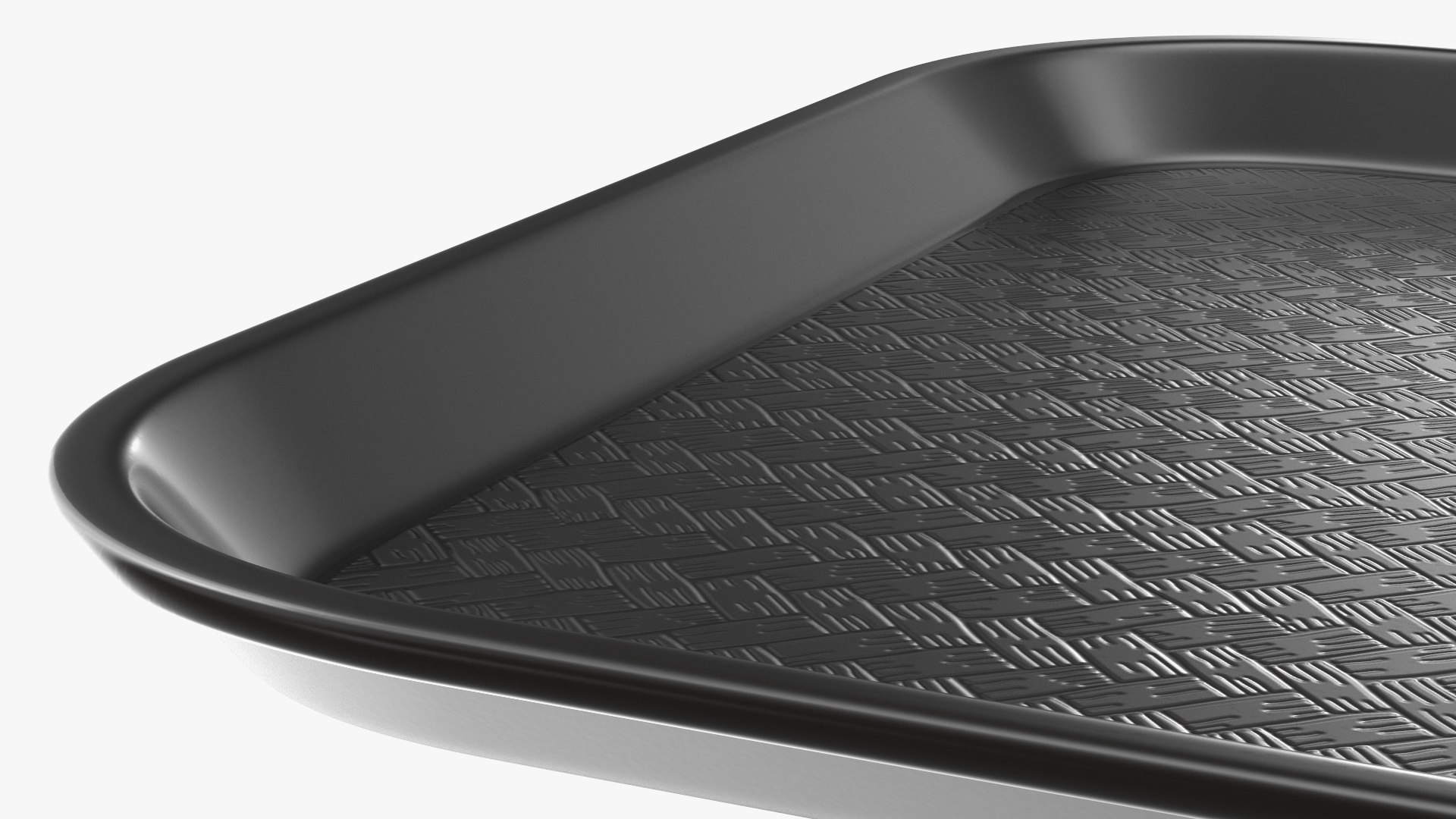 3D Plastic Fast Food Tray Black Model - TurboSquid 1950860