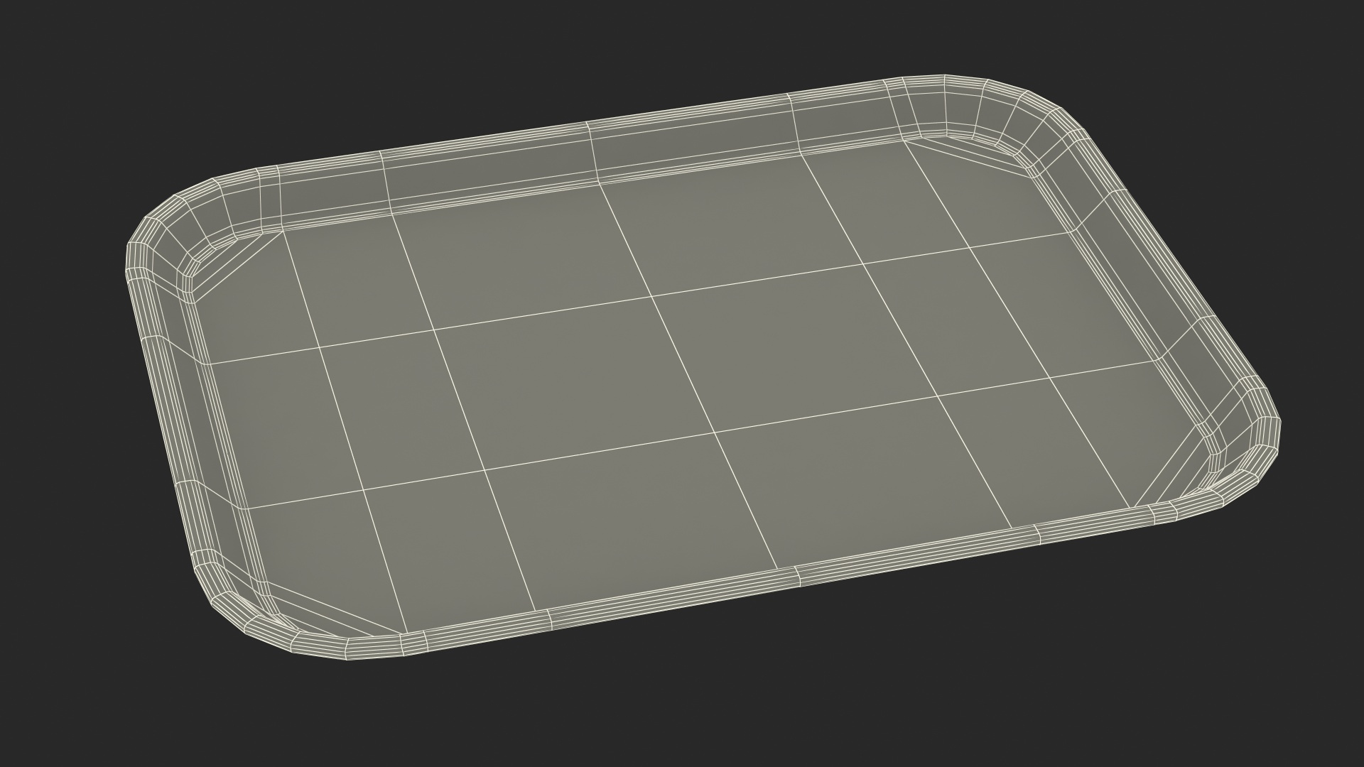 3D Plastic Fast Food Tray Black Model - TurboSquid 1950860