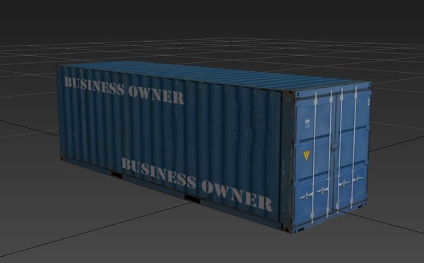3D blue container model - TurboSquid 1270484