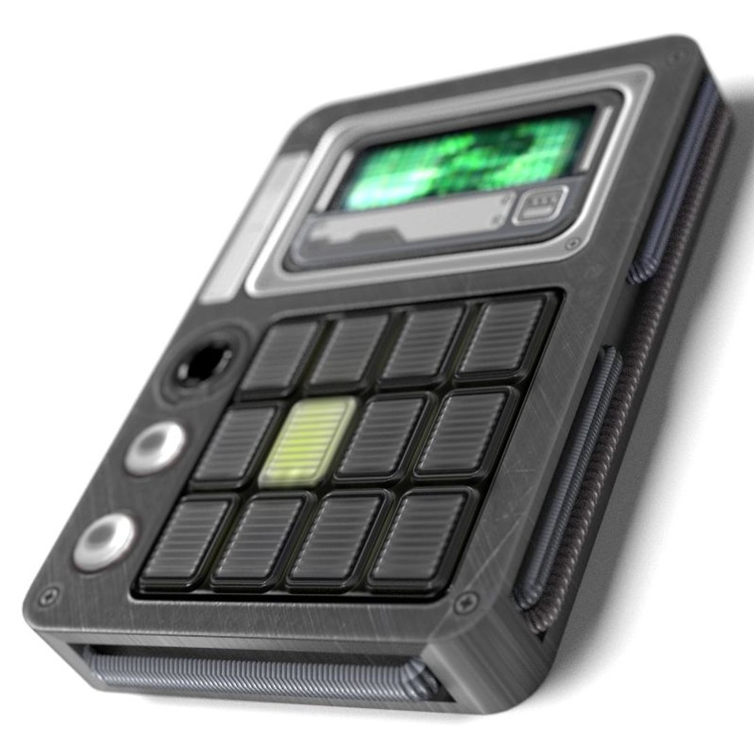 3d Retro Computer Panel Model