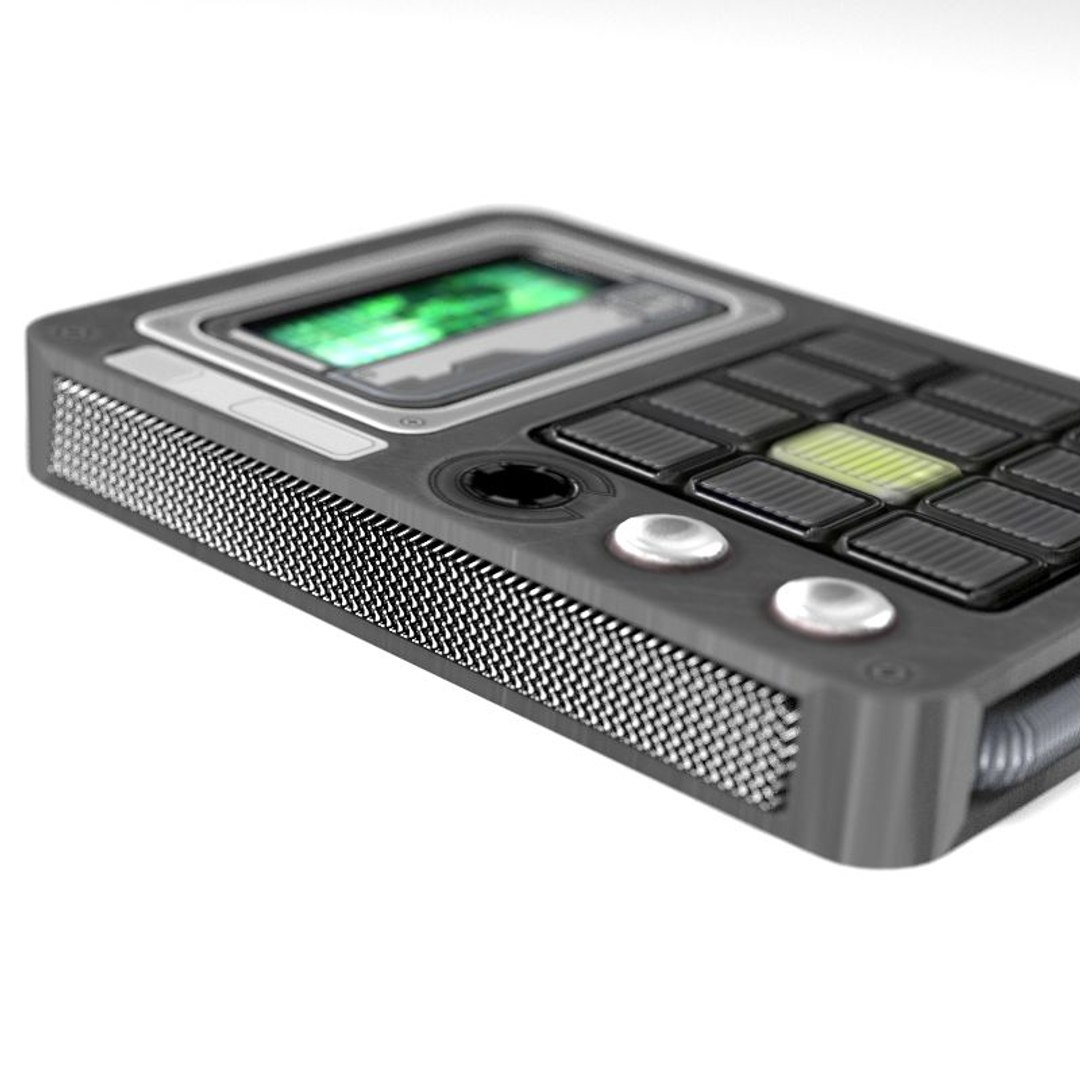 3d Retro Computer Panel Model