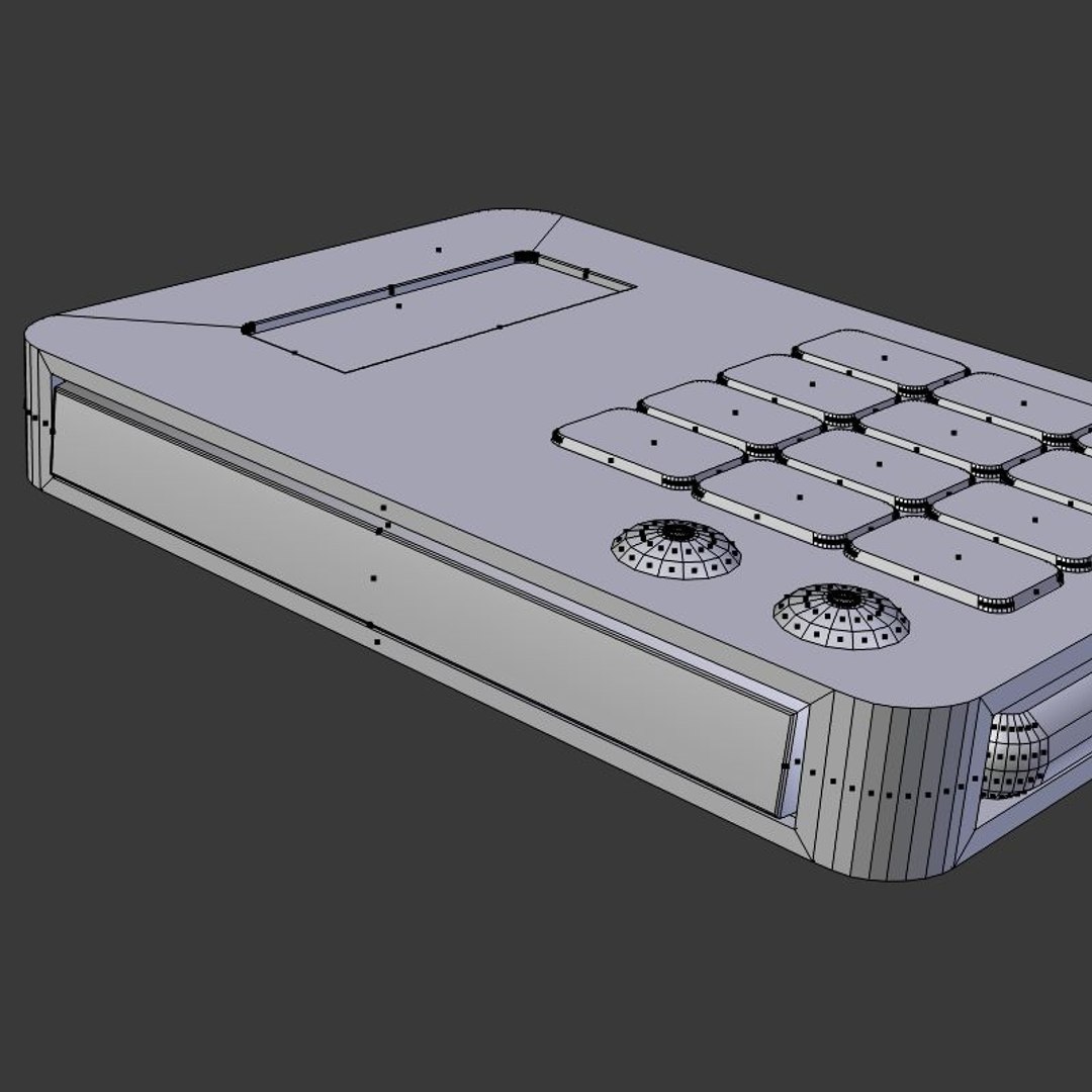 3d Retro Computer Panel Model