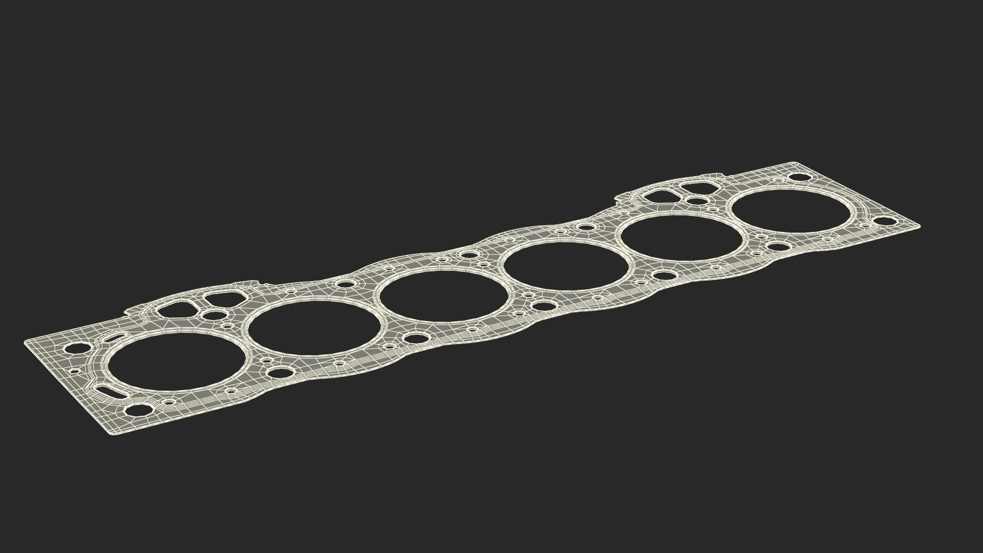 3D 1GFE Head Gasket 6 Cylinder Steel - TurboSquid 2028421