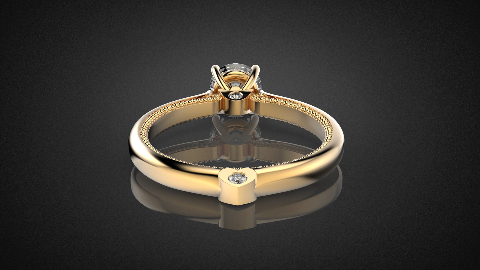 Engagement Heart Ring 16-20 Sizes R29 3D Print Model 3D Model ...