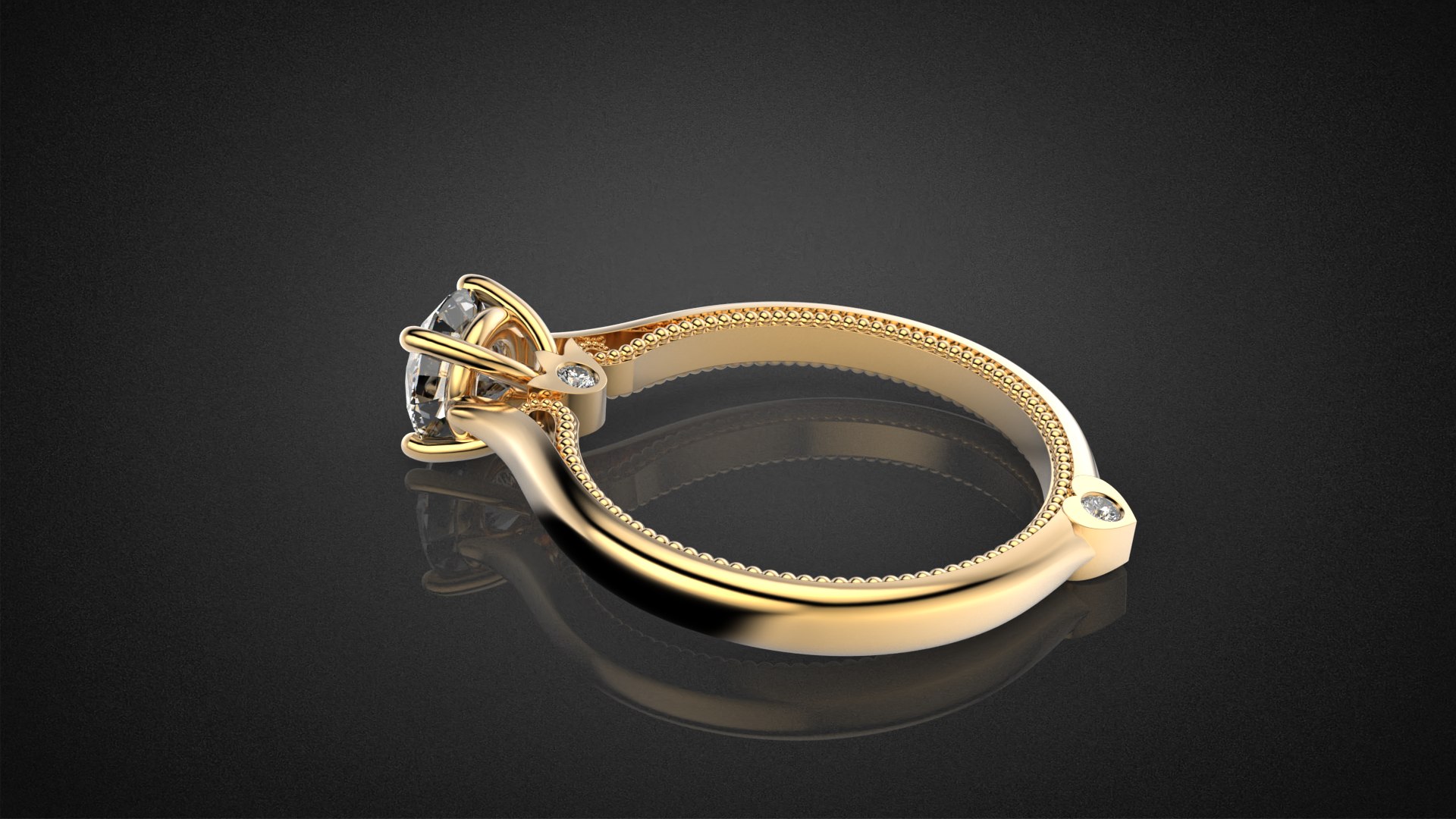 Engagement Heart Ring 16-20 Sizes R29 3D Print Model 3D Model ...