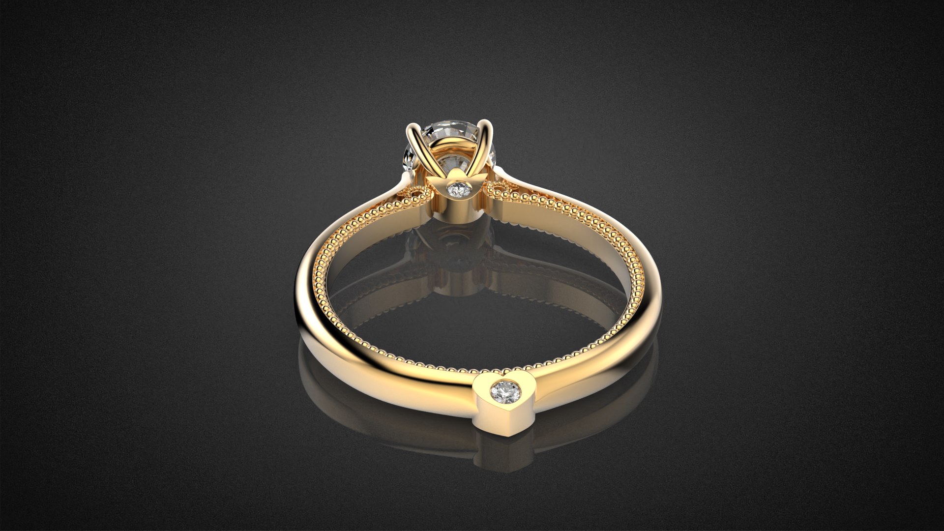 Engagement Heart Ring 16-20 Sizes R29 3D Print Model 3D Model ...