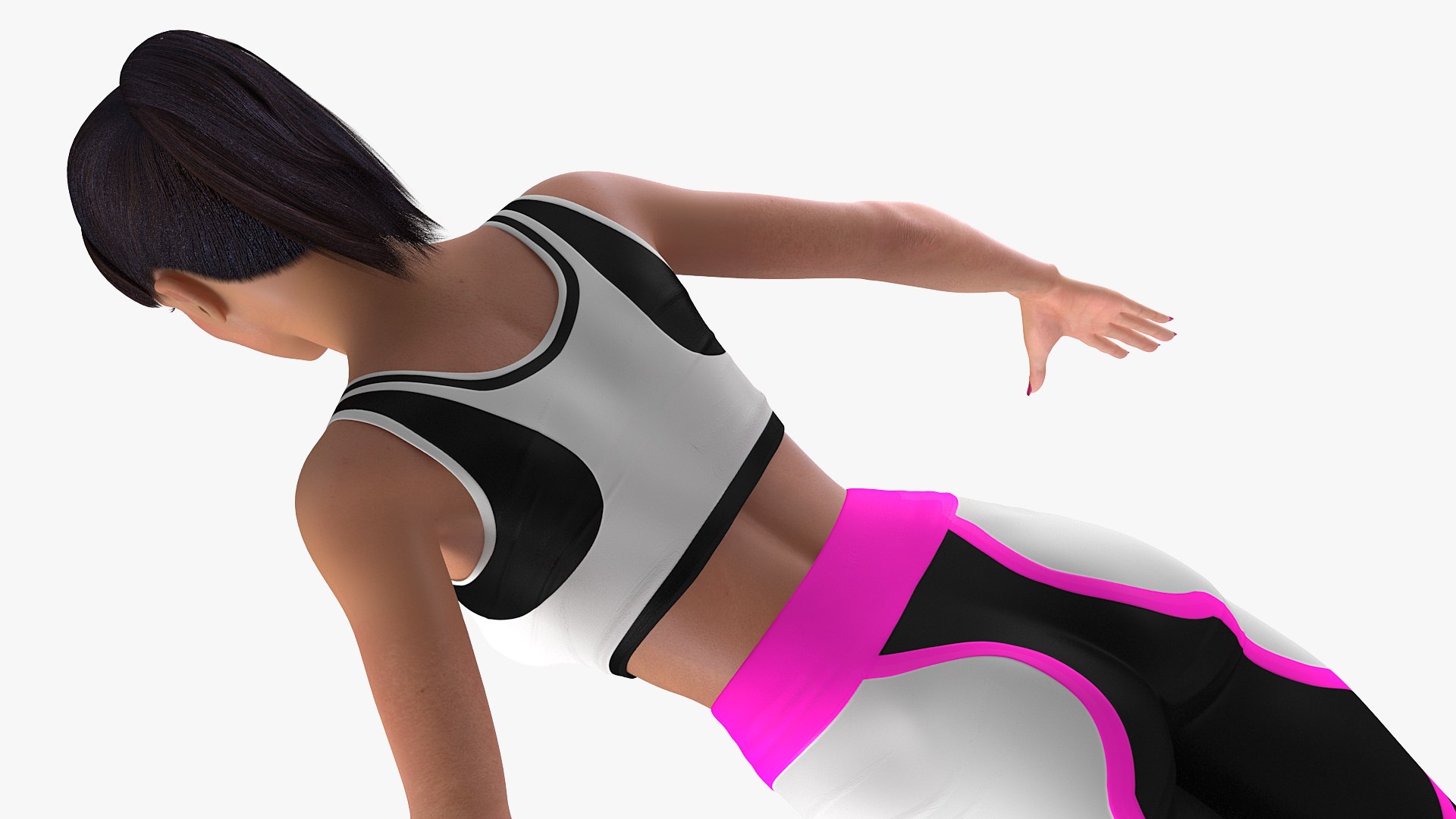 3D Woman Sportswear T-pose Sporting - TurboSquid 1504029