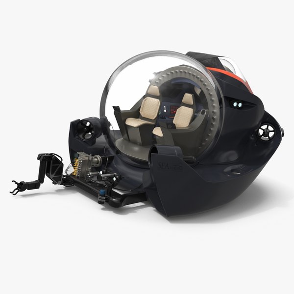 modelo 3d Submarino de investigación compacto SEA Aurora 3C negro ...