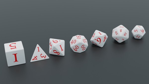 3D RPG dice asset White model - TurboSquid 1748710
