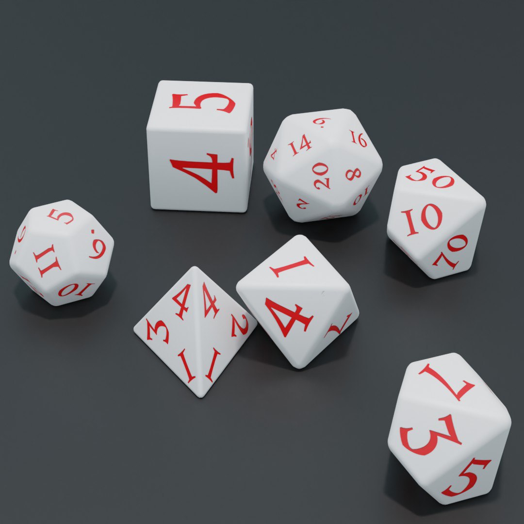 3D RPG Dice Asset White Model - TurboSquid 1748710