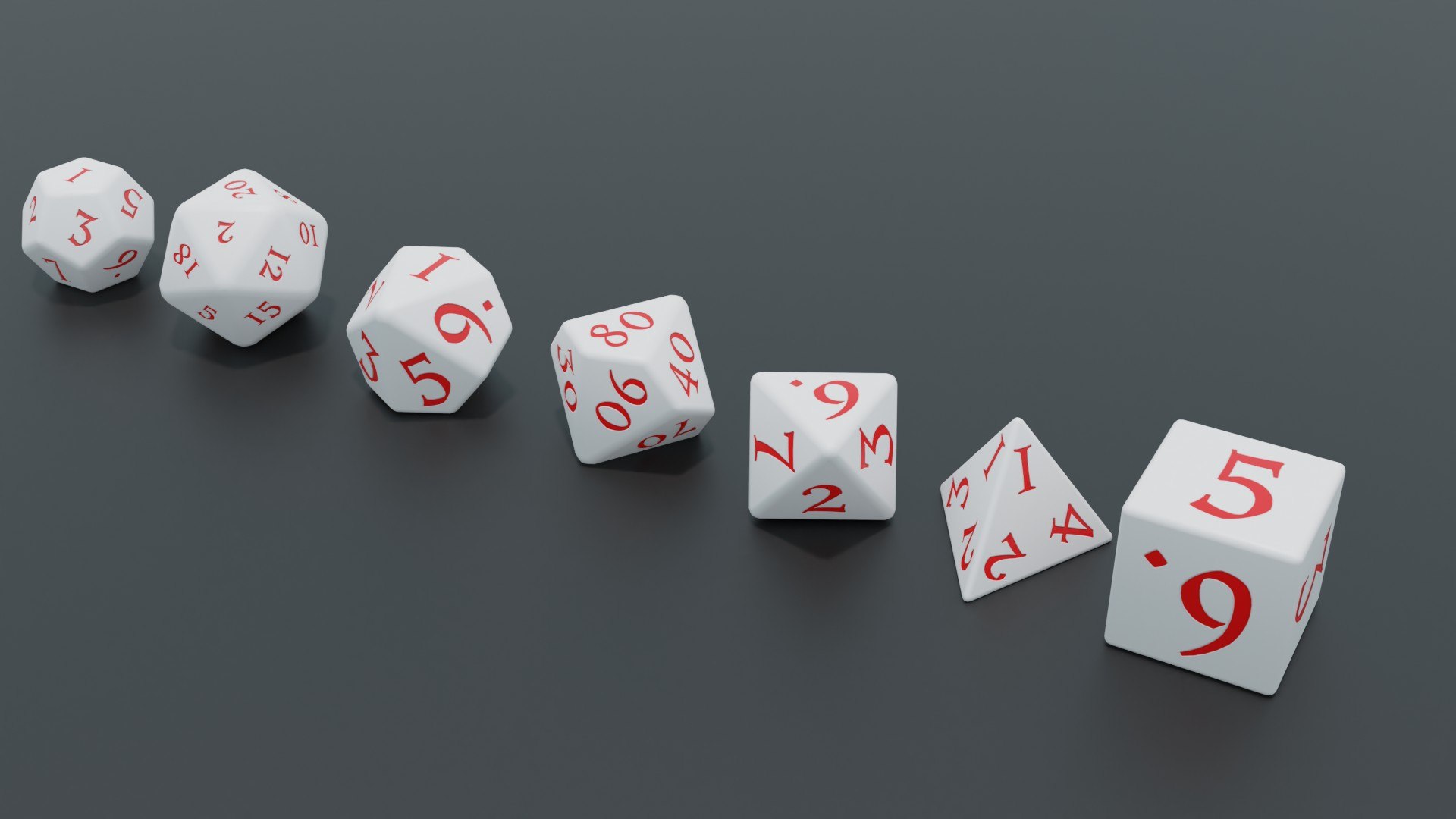 3D RPG Dice Asset White Model - TurboSquid 1748710