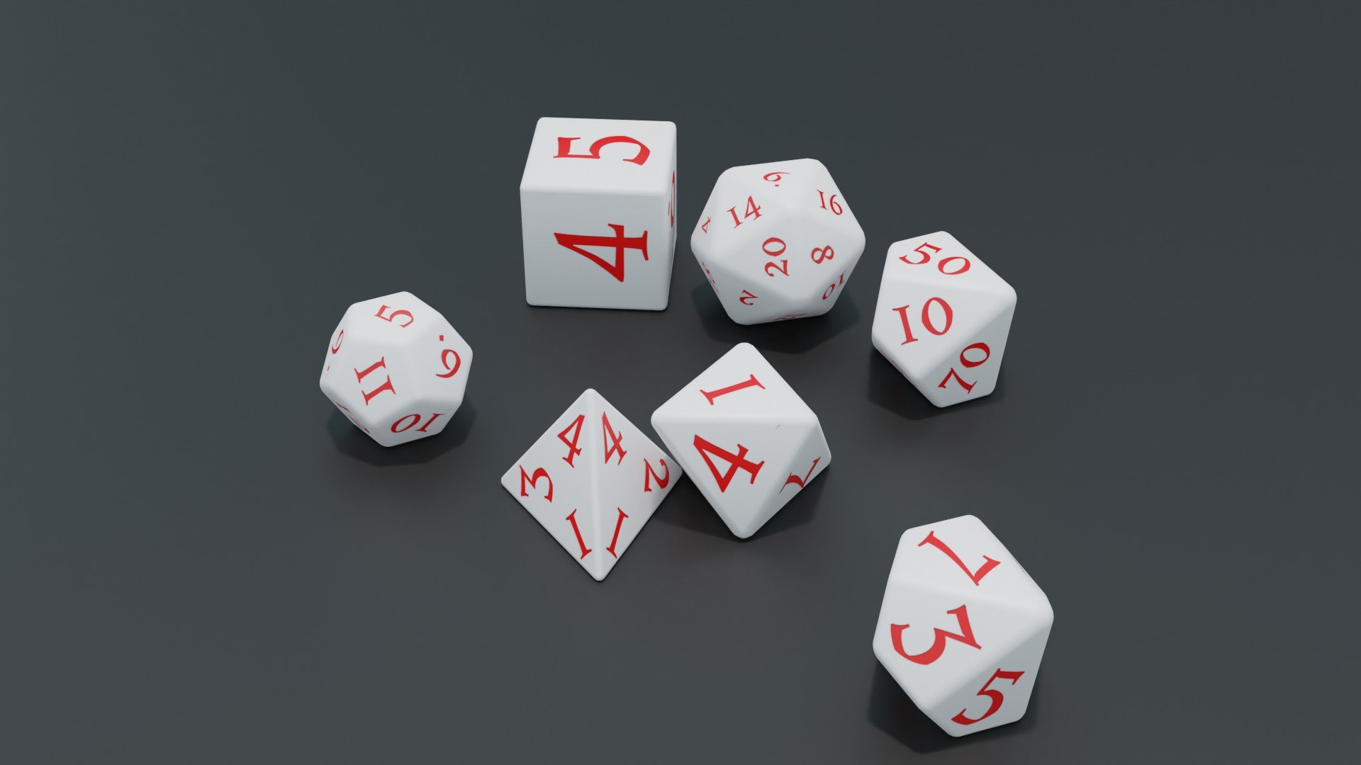 3D RPG Dice Asset White Model - TurboSquid 1748710