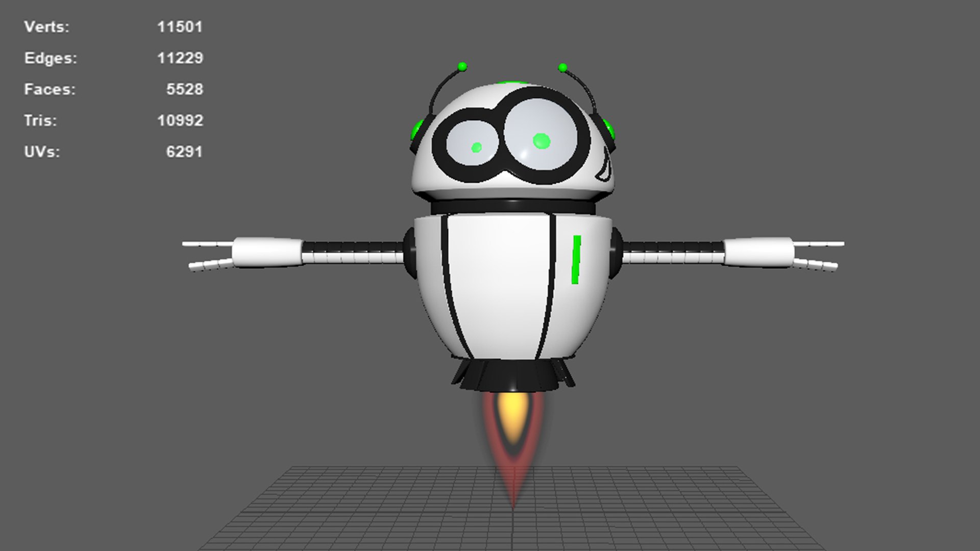Rigged Flying Robot 3D Model - TurboSquid 1388028