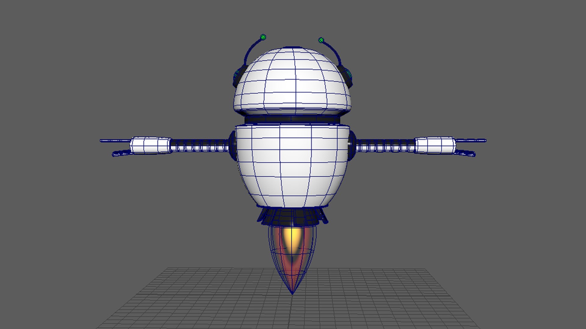 Rigged Flying Robot 3D Model - TurboSquid 1388028
