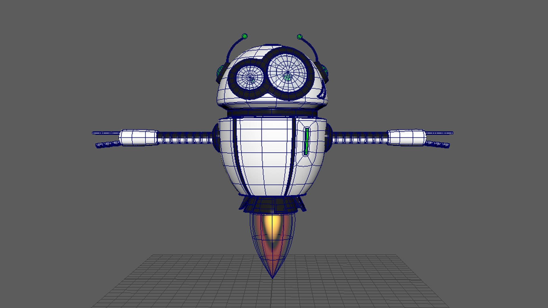 Rigged Flying Robot 3D Model - TurboSquid 1388028