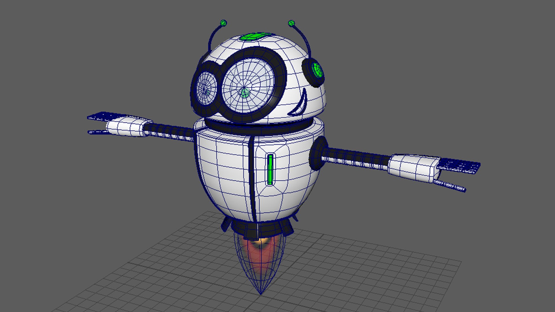 Rigged Flying Robot 3D Model - TurboSquid 1388028
