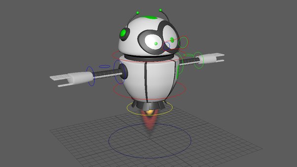 Rigged flying robot 3D model - TurboSquid 1388028