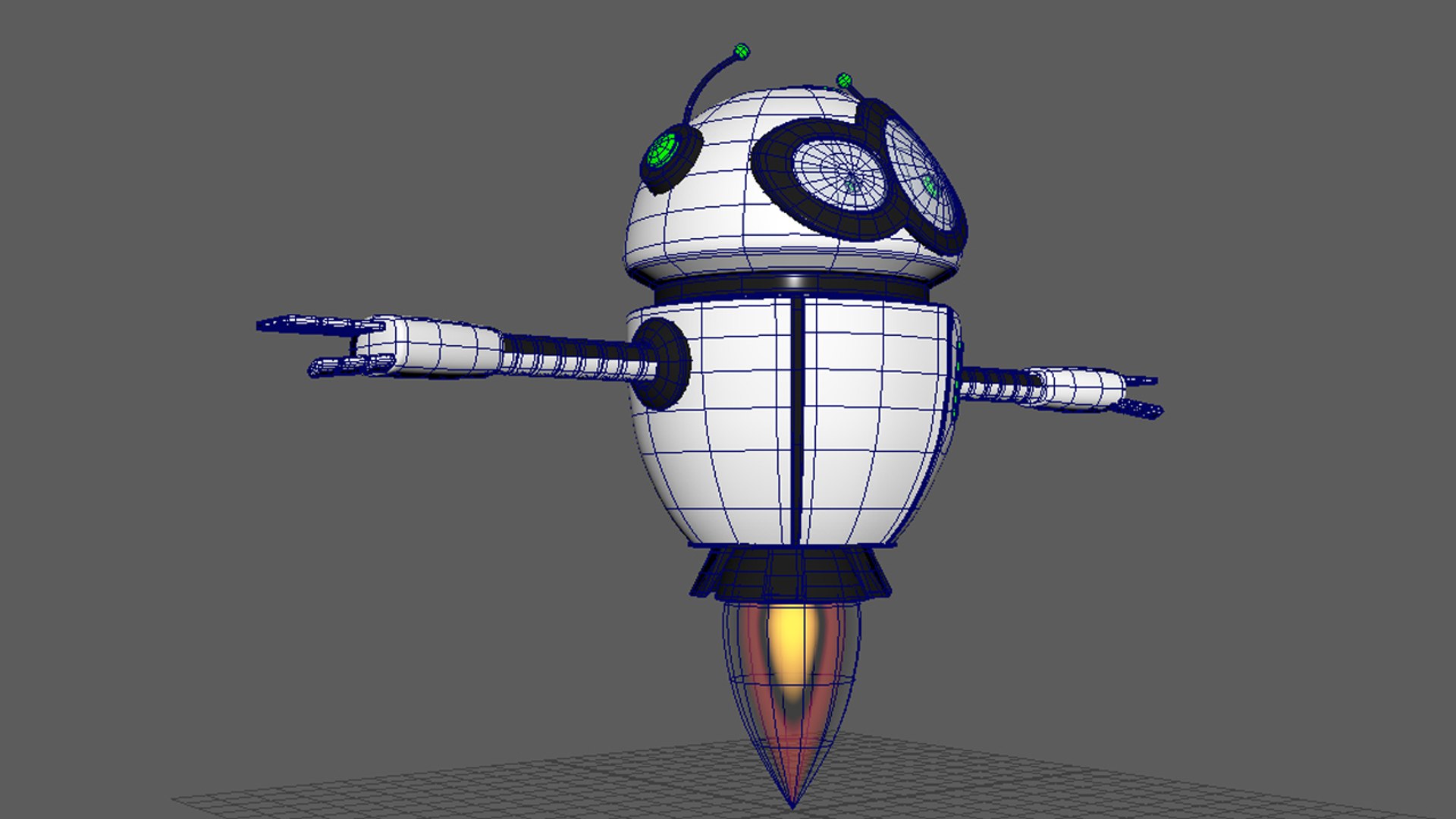 Rigged Flying Robot 3D Model - TurboSquid 1388028