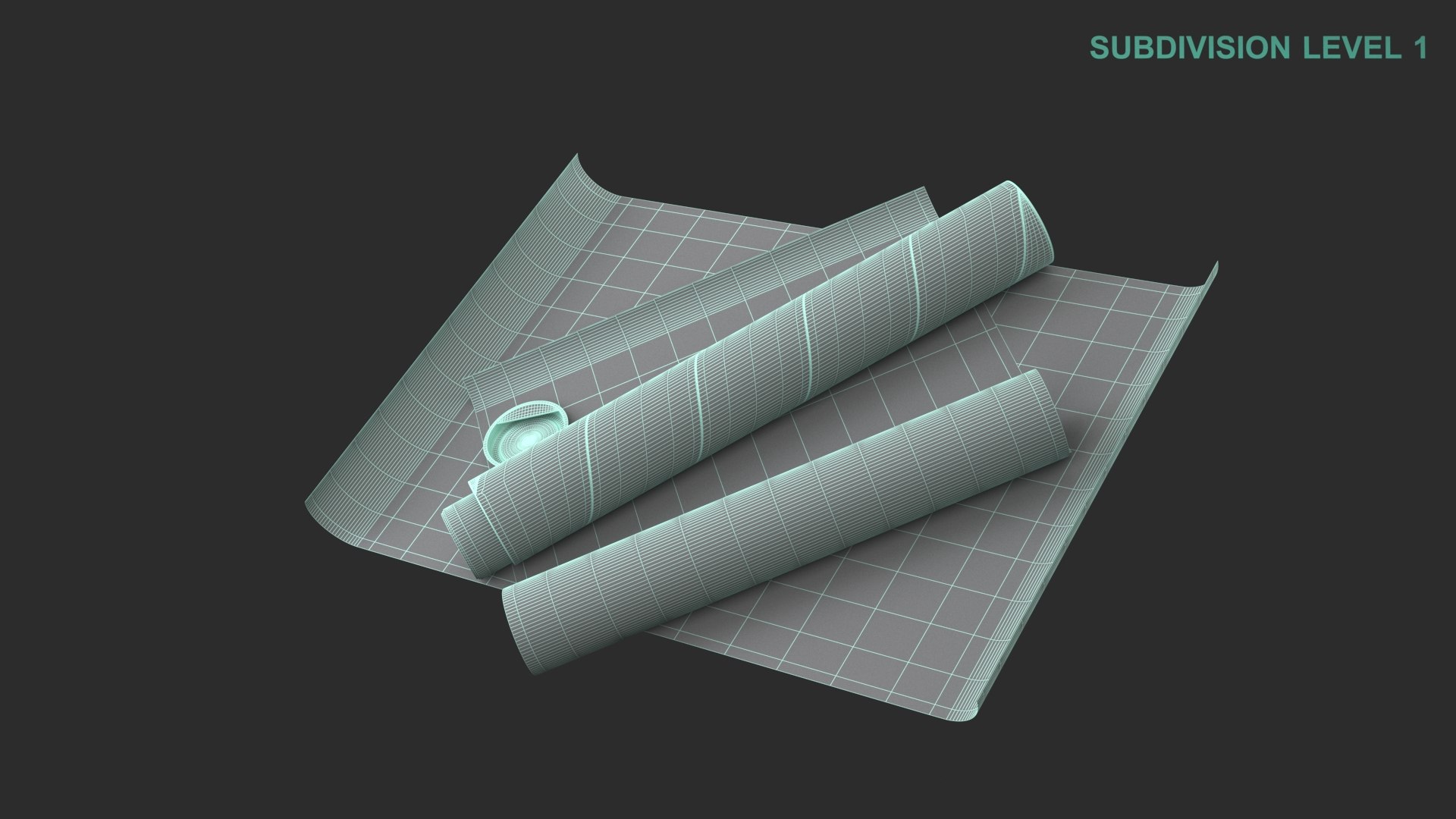 Blueprints With Cardboard Tube 3D - TurboSquid 2041429