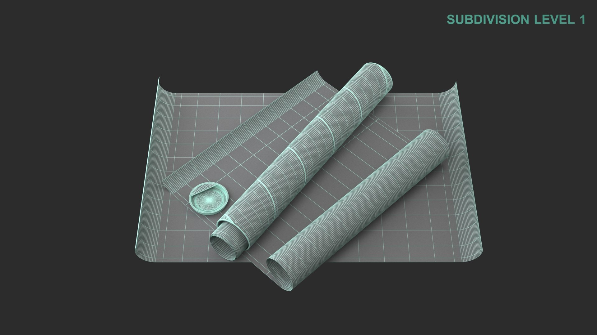 Blueprints With Cardboard Tube 3D - TurboSquid 2041429
