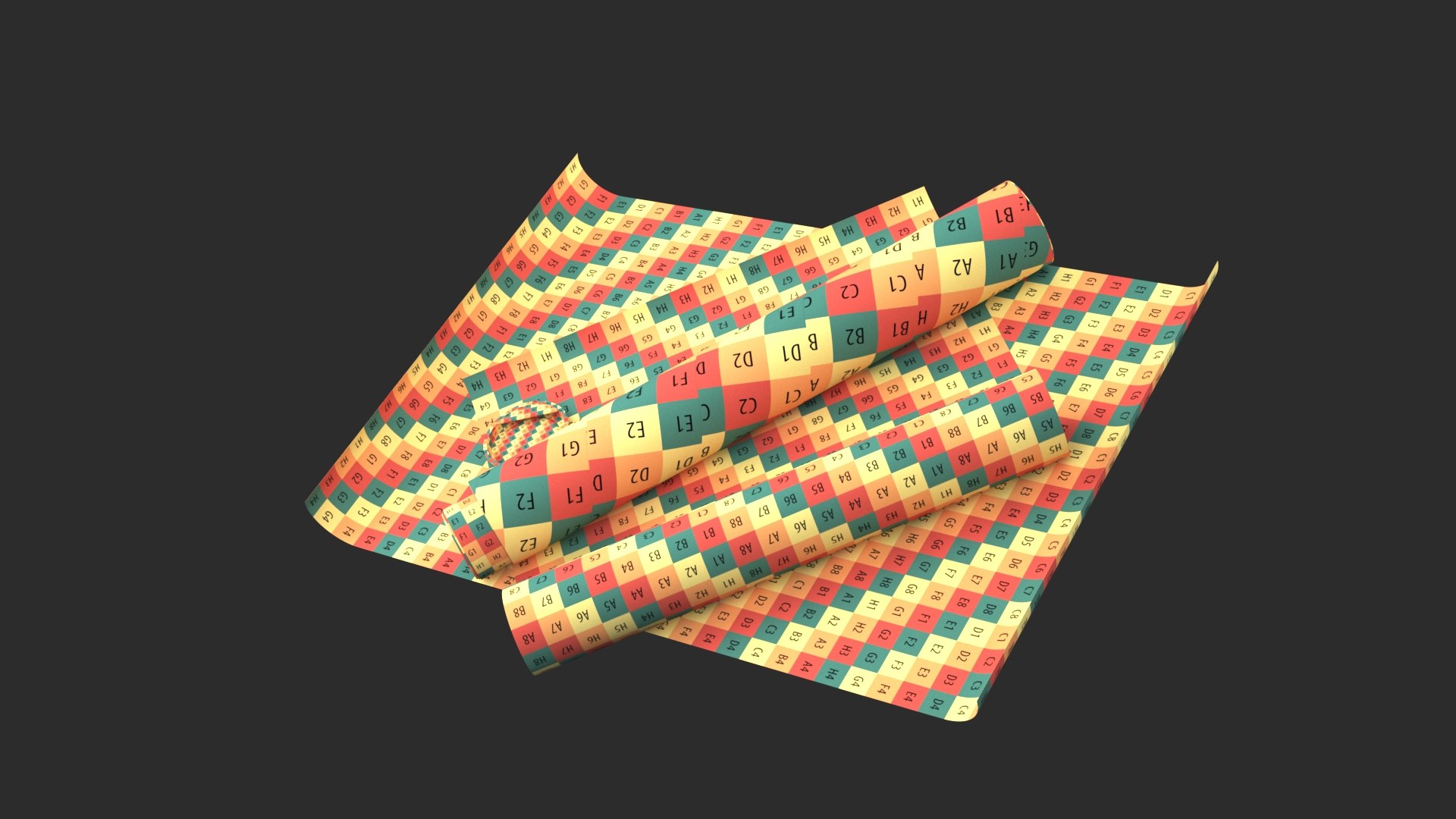 Blueprints With Cardboard Tube 3D - TurboSquid 2041429