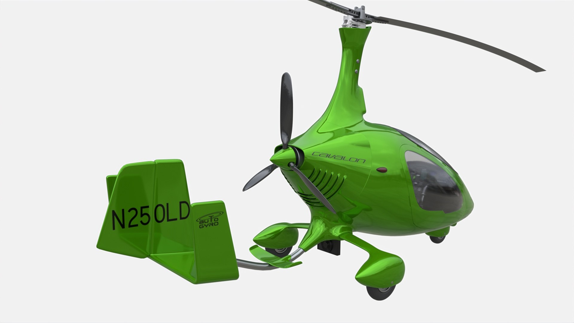 Gyroplane Autogyro Cavalon Green 3D Model - TurboSquid 2111188