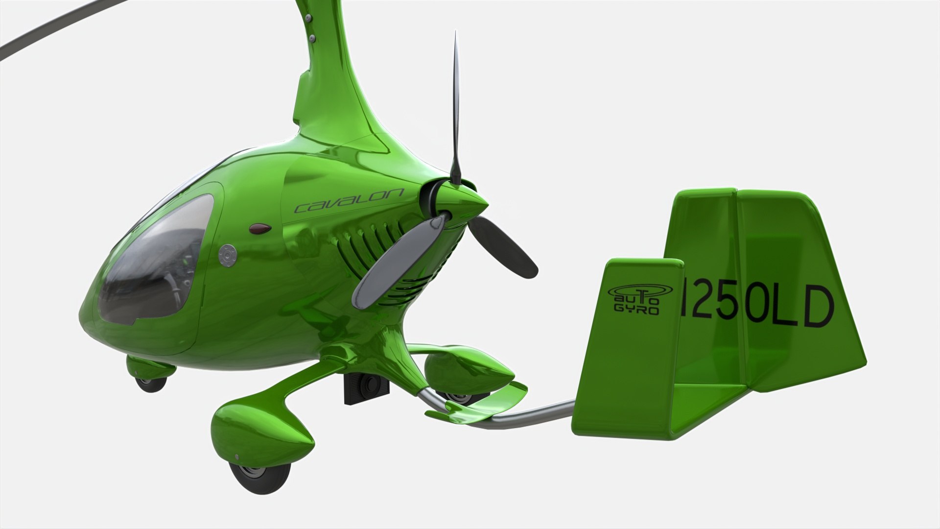 Gyroplane Autogyro Cavalon Green 3D Model - TurboSquid 2111188