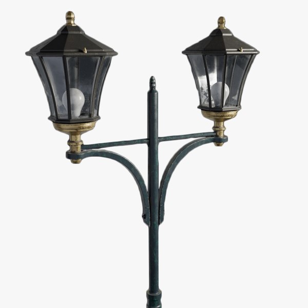 3D Standart Street Lamp with double stand - TurboSquid 1945414