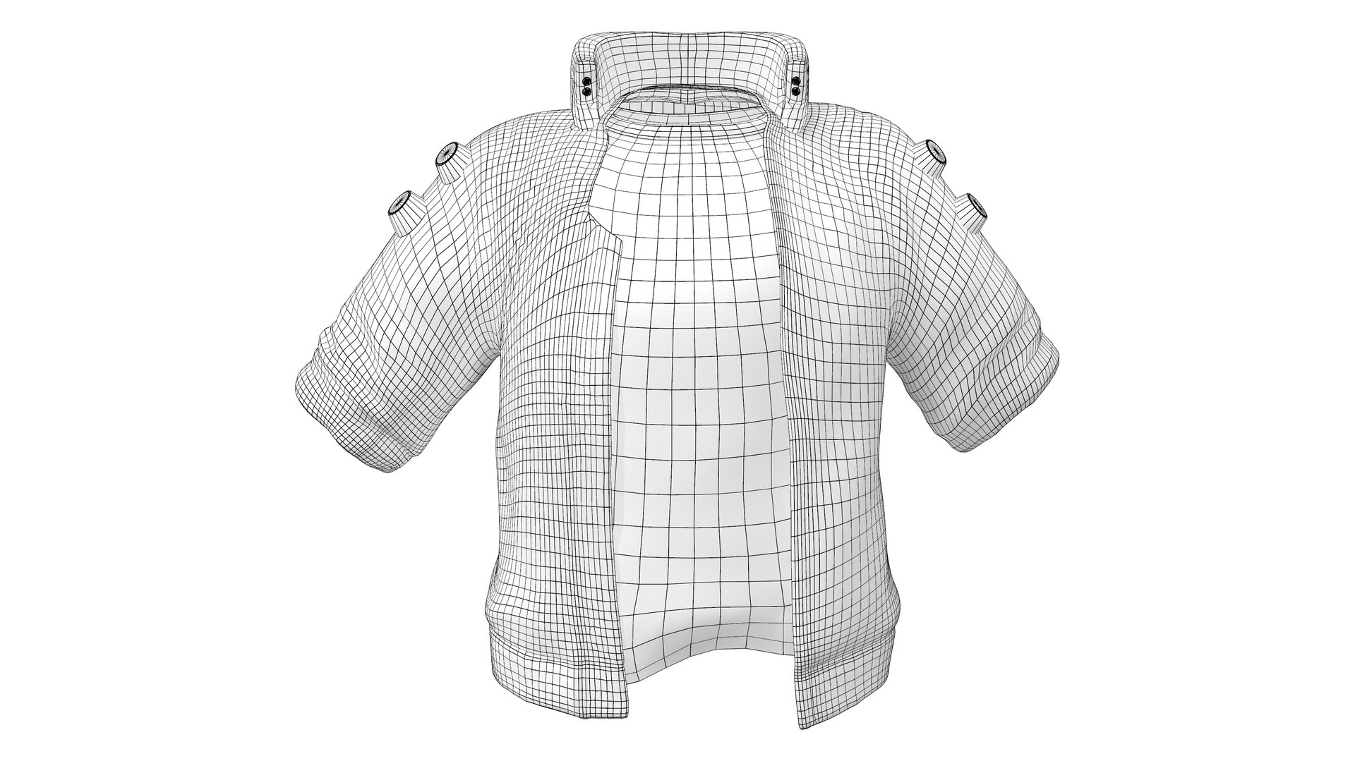 Men Standing Collar Neon Collar Cyberpunk Crop Jacket and Tshirt 3D ...