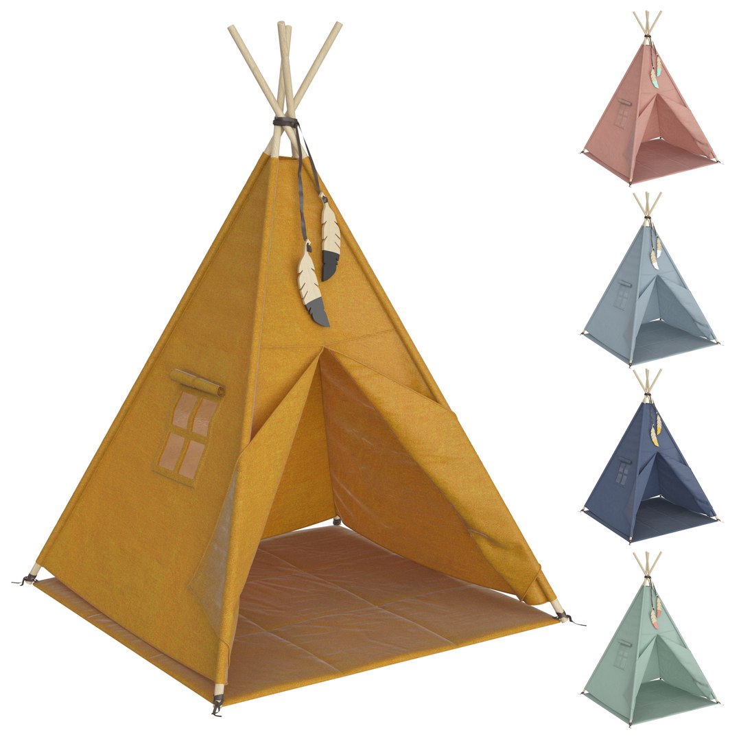 Colored Kids Tent 3D Model - TurboSquid 1787825