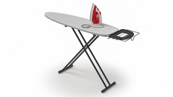 modelo 3d Plancha de ropa sobre tabla de planchar 02 - TurboSquid 2020451