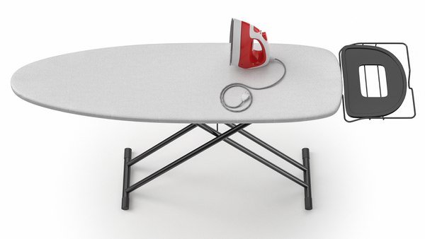 modelo 3d Plancha de ropa sobre tabla de planchar 02 - TurboSquid 2020451