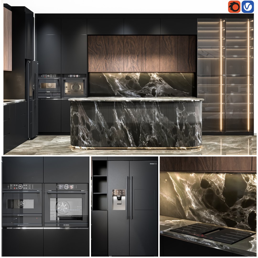 3D Model Kitchen Set 04 - TurboSquid 2216187